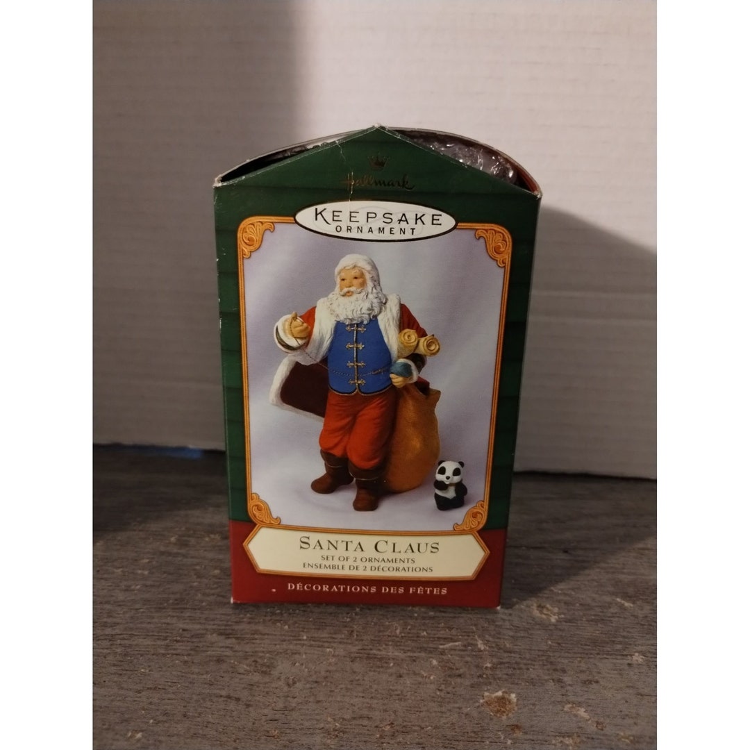 2001 "santa's Claus" Hallmark Keepsake Collectors Set of Two Ornament ...