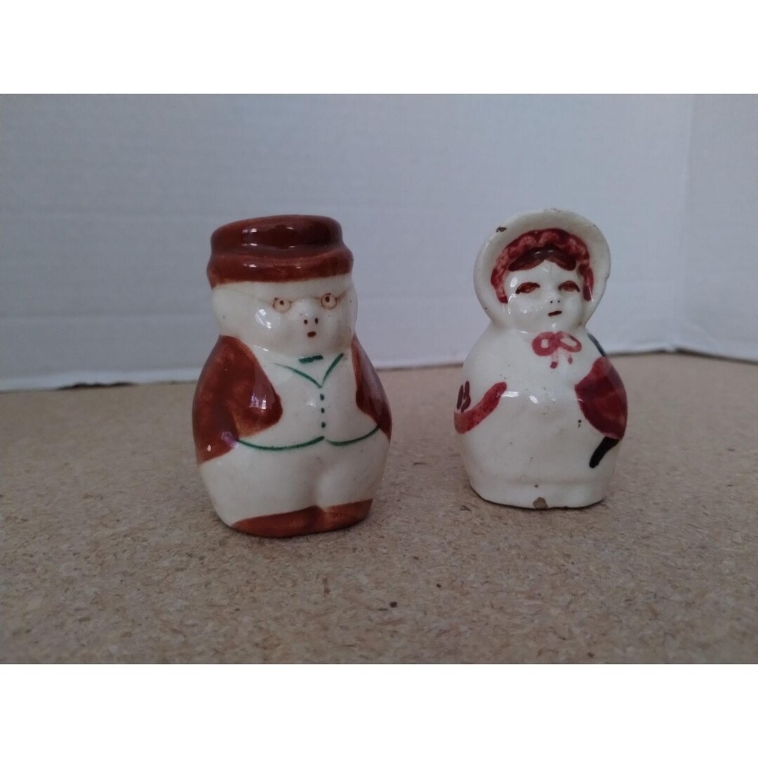 Ceramic Man & Woman Salt and Pepper Shaker Set Japan - Etsy