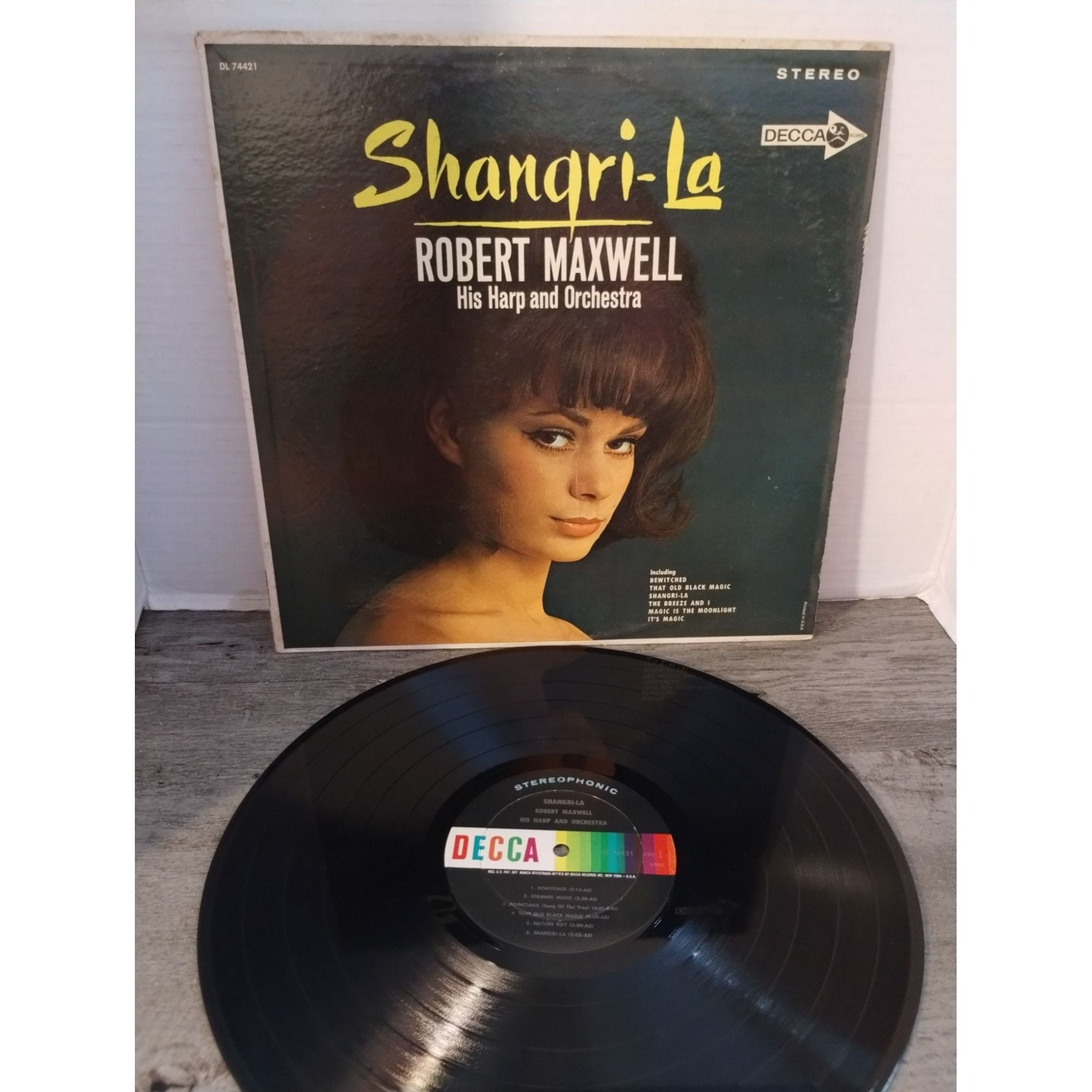 Shangri-la Robert Maxwell His Harp and Orchestra DL74421 LP - Etsy