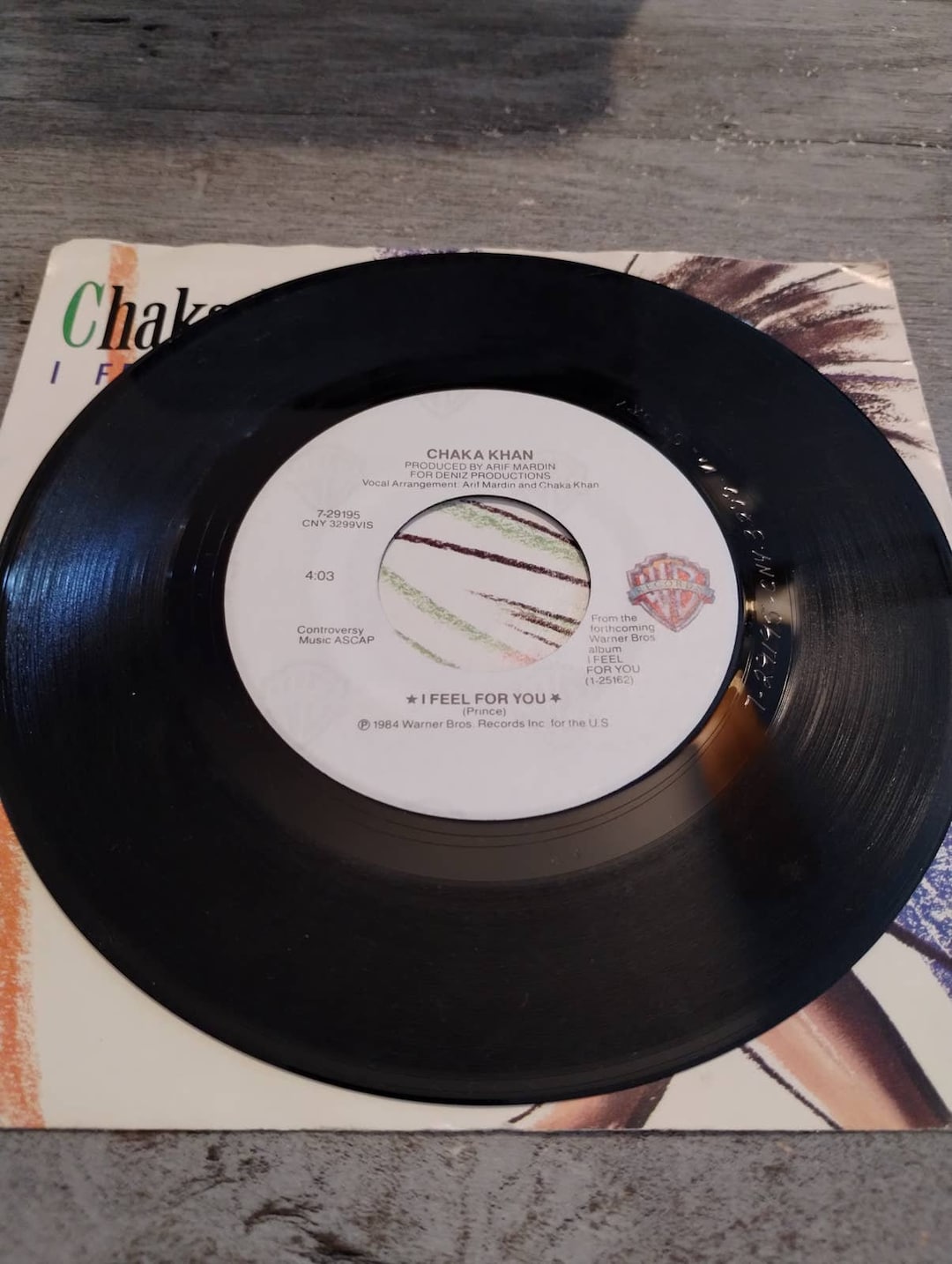 Chaka Khan I Feel for You 12" 45 RPM Maxi Single USA Prince 1984 Warner ...