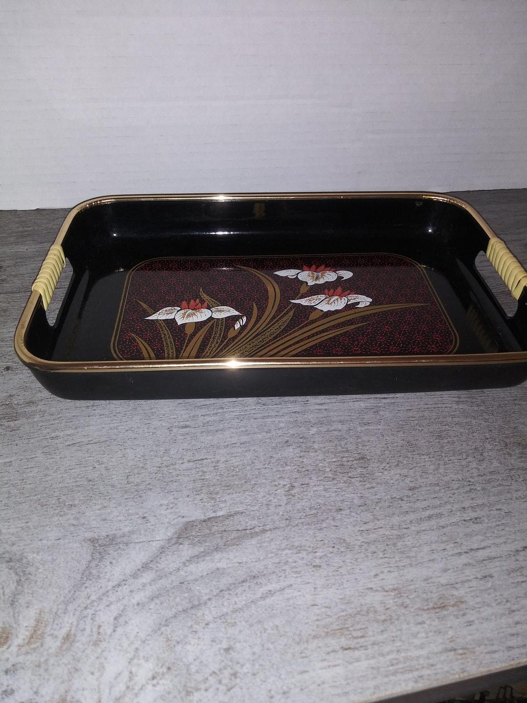 Vintage Japanese Lacquered Tray 10 1/2 X 7 - Etsy