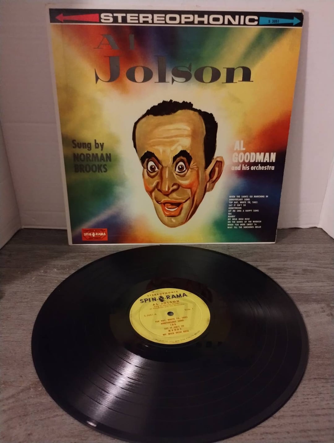 Al Jolson Al Goodman Sung by Norman Brooks Vintage Vinyl Record LP S ...