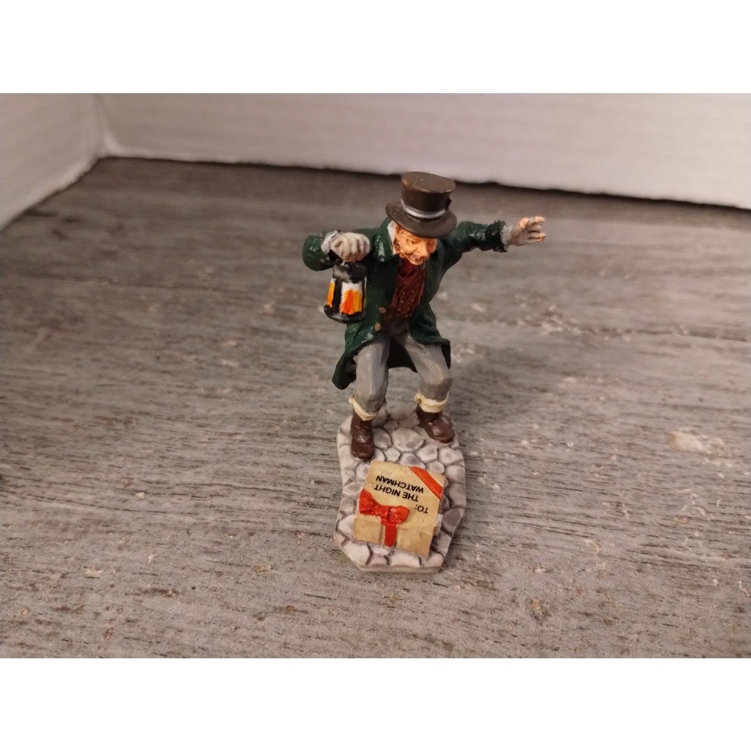 Lemax Christmas Village Figure Victorian Present for Night Watchman ...