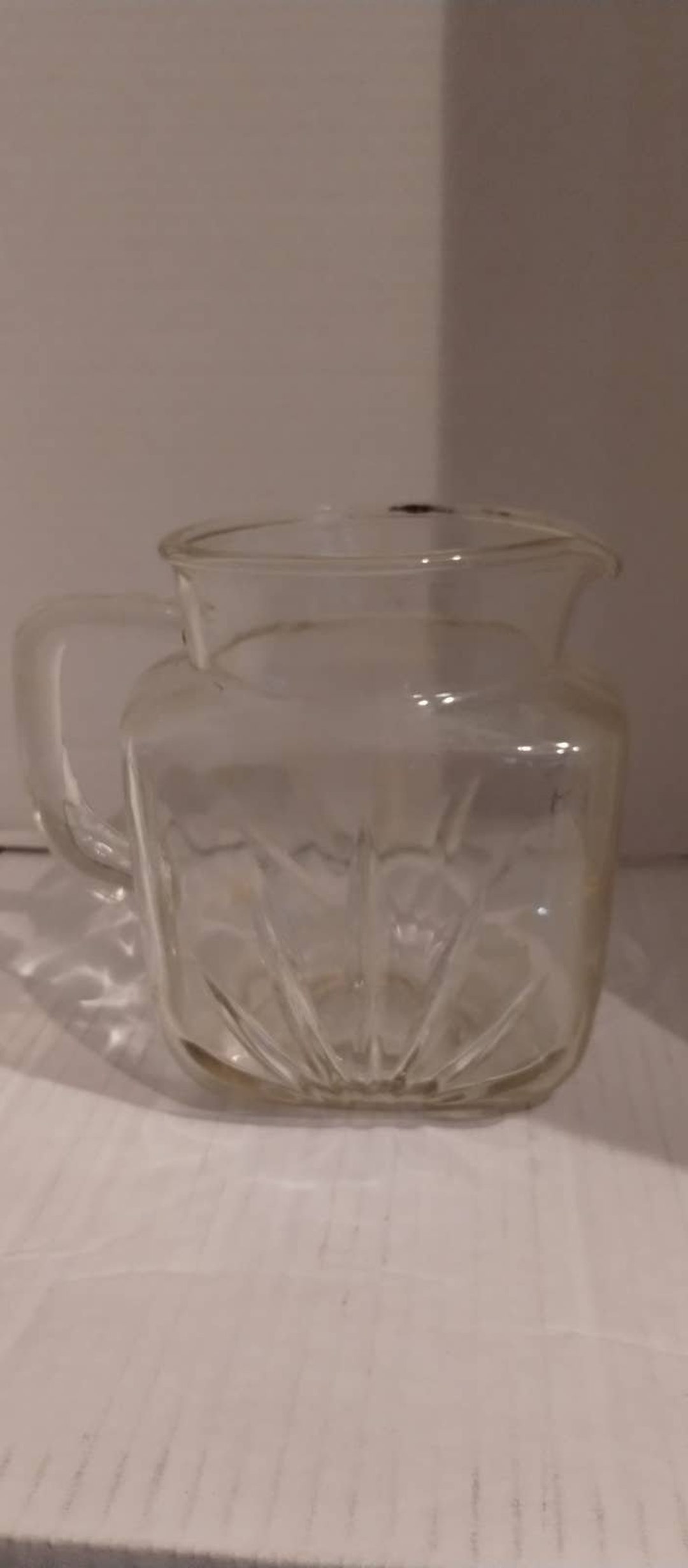 Federal Star Crystal Small Pitcher Federal Clear Glass Square Pitcher ...