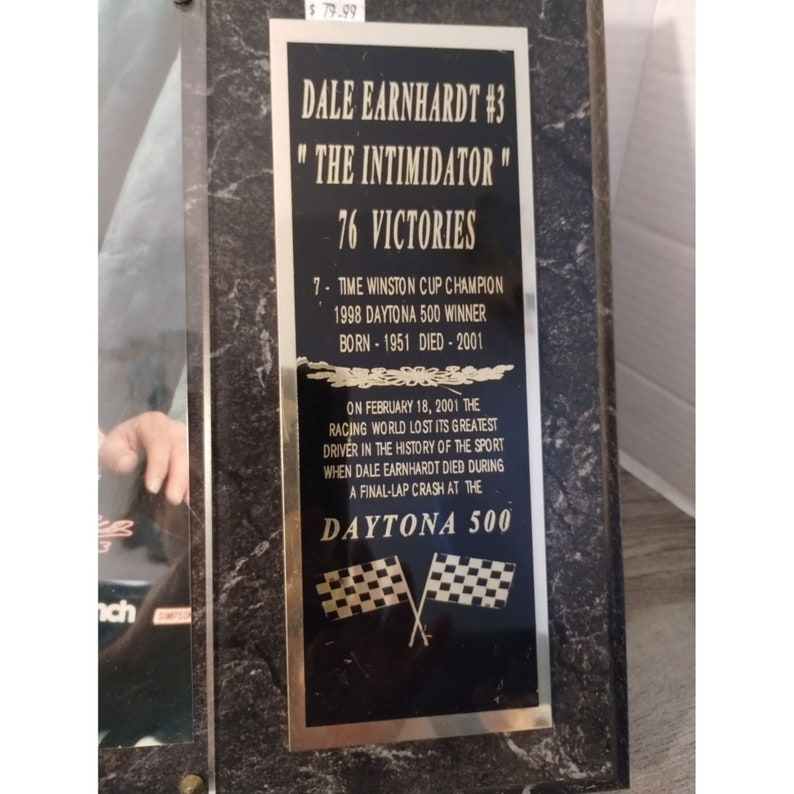 Dale Earnhardt Sr. #3 "the Intimidator" 76 Victories Plaque 7 Time ...