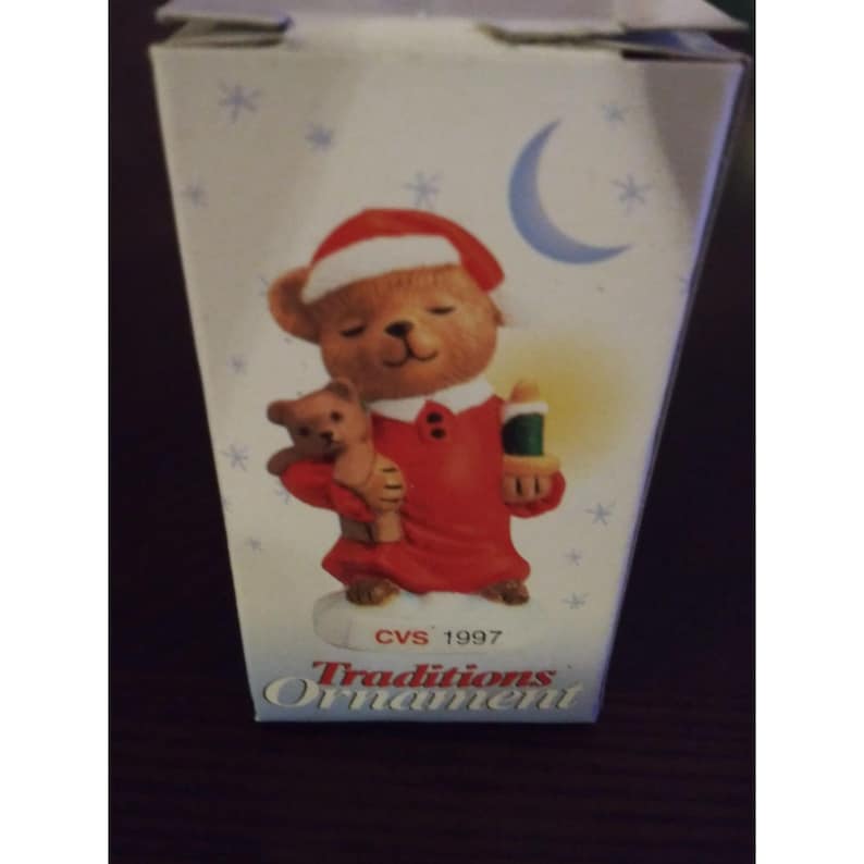 CVS 1997 Traditions Teddy Bear Santa Christmas Holiday Ornament BNIB - Etsy
