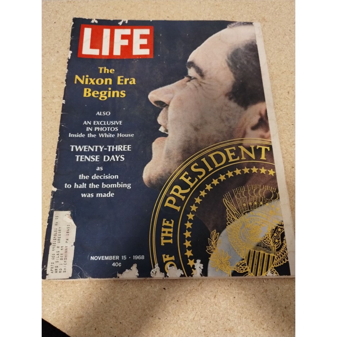 Life Magazine: November 15 1968 - the Richard Nixon Era Begins - Etsy