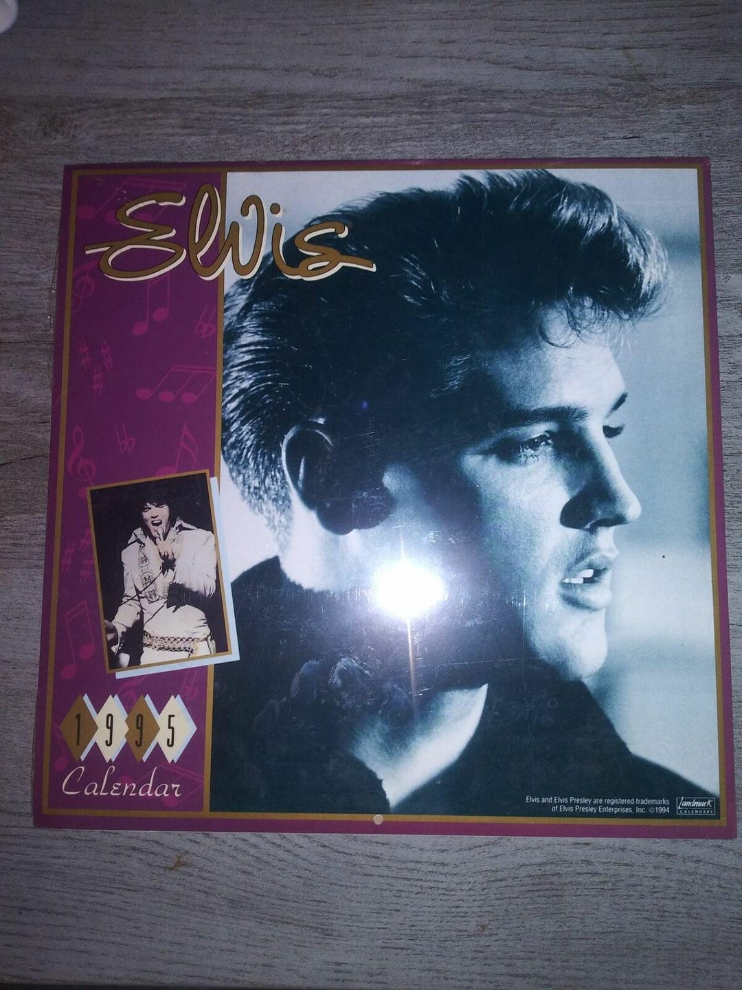 Elvis Presley 1995 Wall Calendar 12" X 12" Notable Elvis Dates Sealed ...