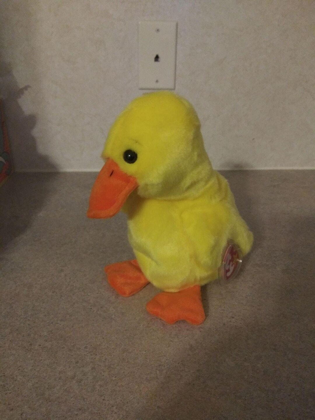 Ty Original Beanie Buddy Quackers Yellow Duck Plush Hang Tag With ...