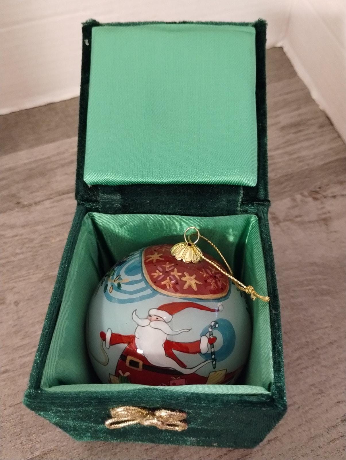 Santa and His Sleigh Pier One Li Bien Ornament - Etsy