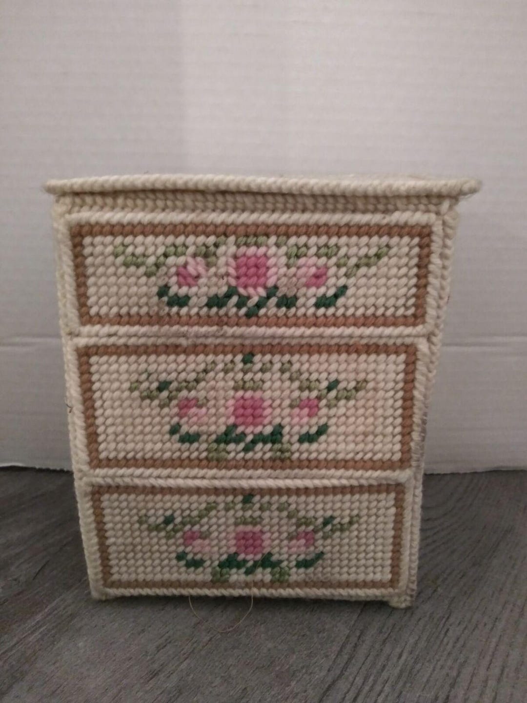 Counted Cross Stitch 3 Drawer Dresser Trinket Box - Etsy
