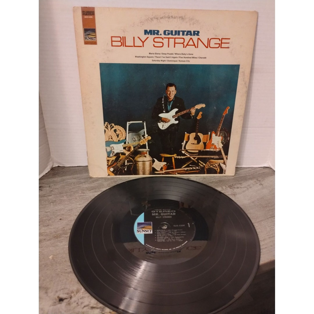 Billy Strange Mr. Guitar 12" LP Vinyl Music Record Sunset SUS-5209 - Etsy