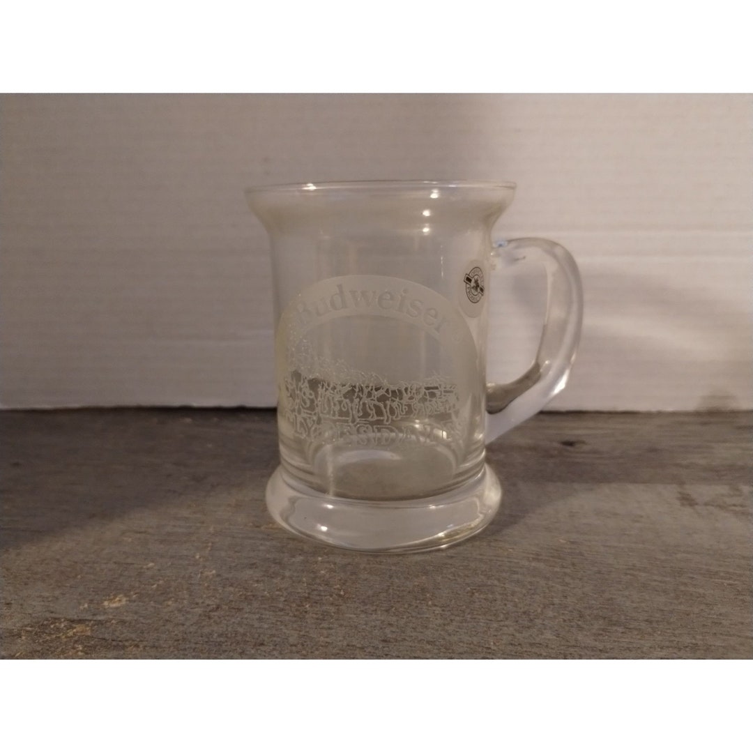 Budweiser Clydesdales and Wagon Etched Design Glass Mug Stein - Etsy