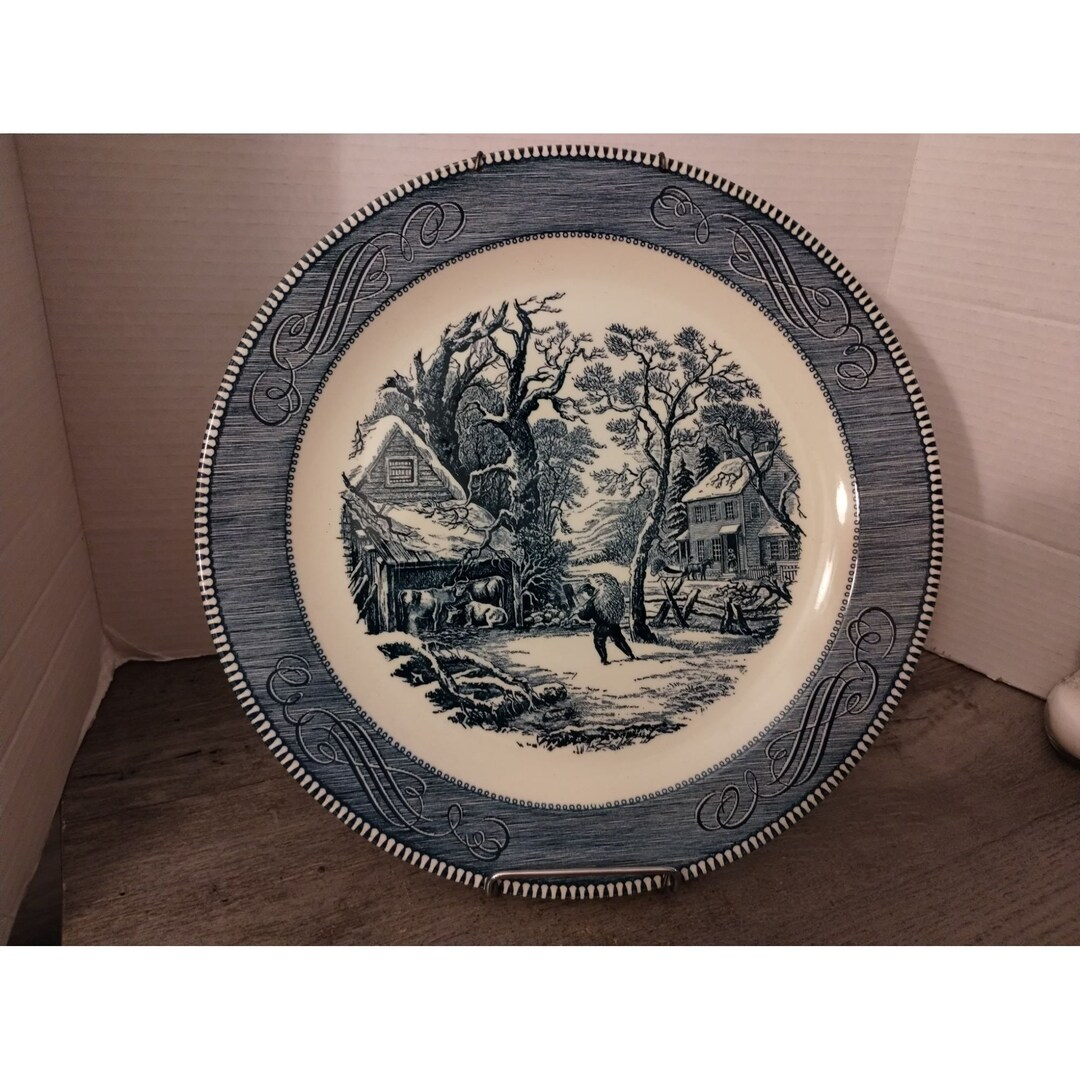 Royal China CURRIER & IVES PATTERN 13 1/4 Chop Plate or Platter - Etsy