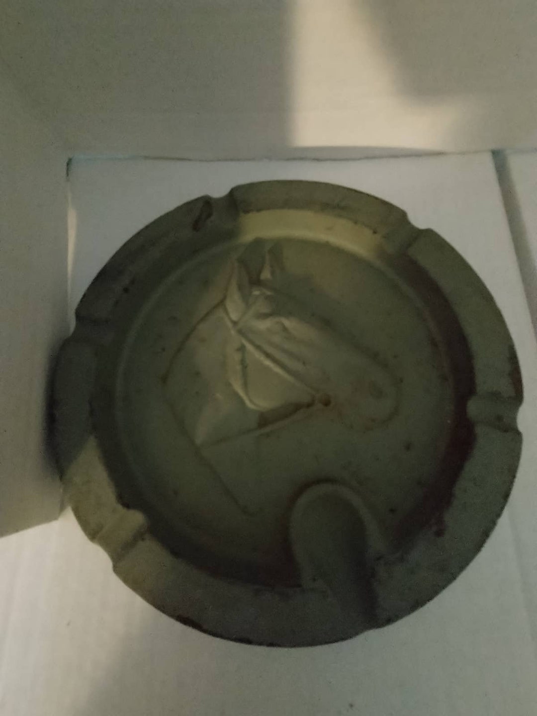 9" Cast Iron Horse Head Pipe Ashtray Vintage Smoking - Etsy