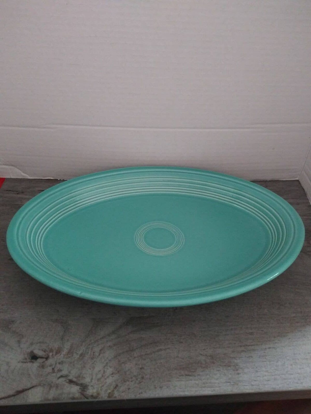 Turquoise Vintage Fiesta Oval Serving Platter Plate 11 1/2 Fiestaware ...