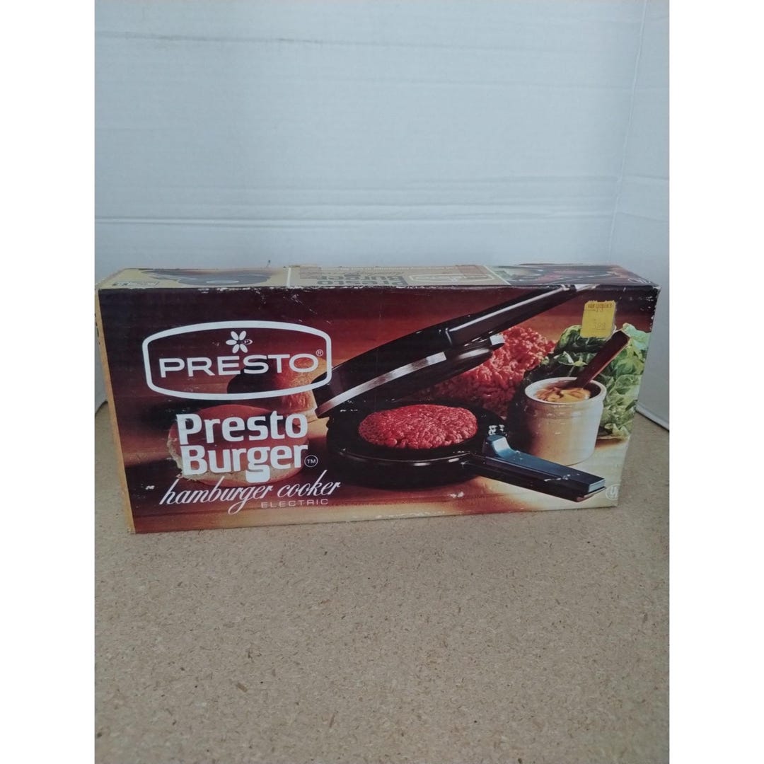 Presto Burger Hamburger Cooker Electric Griddle Broiler 05/MB1 - Etsy