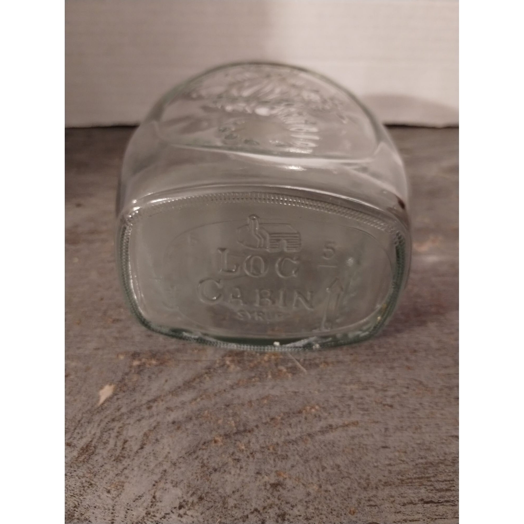 LOG CABIN SYRUP Bottle Cornucopia Pumpkin 1776 Clear Glass - Etsy