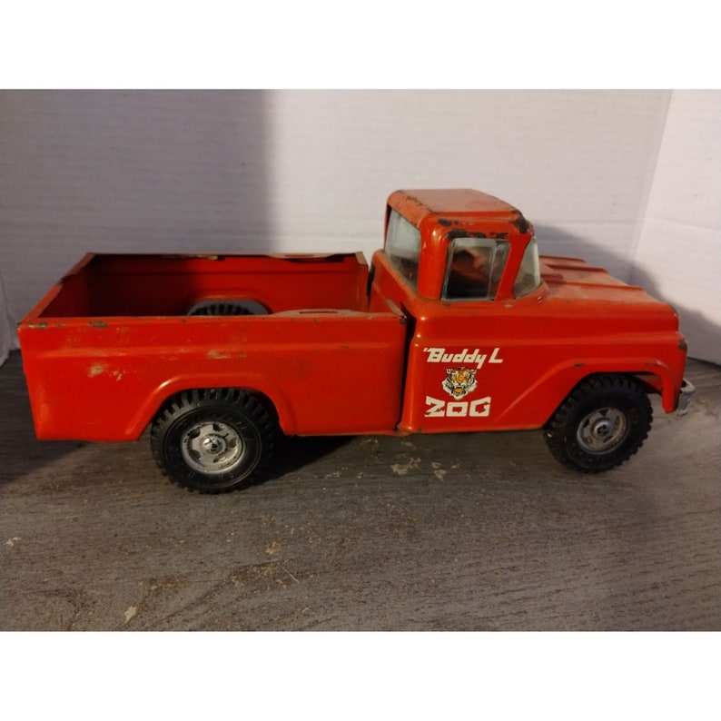 Buddy L Traveling Zoo Red Pick up Truck Pressed Steel 1960's - Etsy