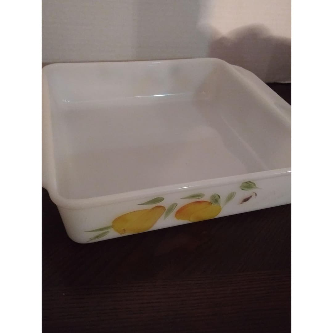 Anchor Hocking Fire King Peach Blossom Square Cake Pan #452 - Etsy