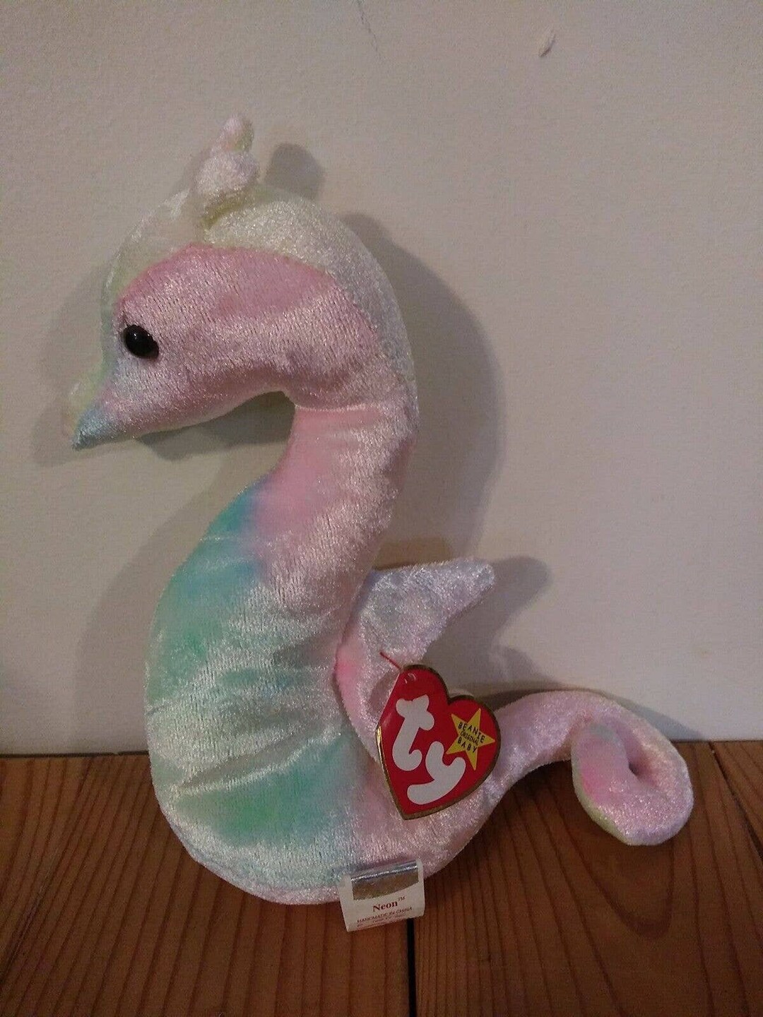 Ty Beanie Baby “neon” Pastel Tie-dyed Sea Horse Brand New With Tags - Etsy