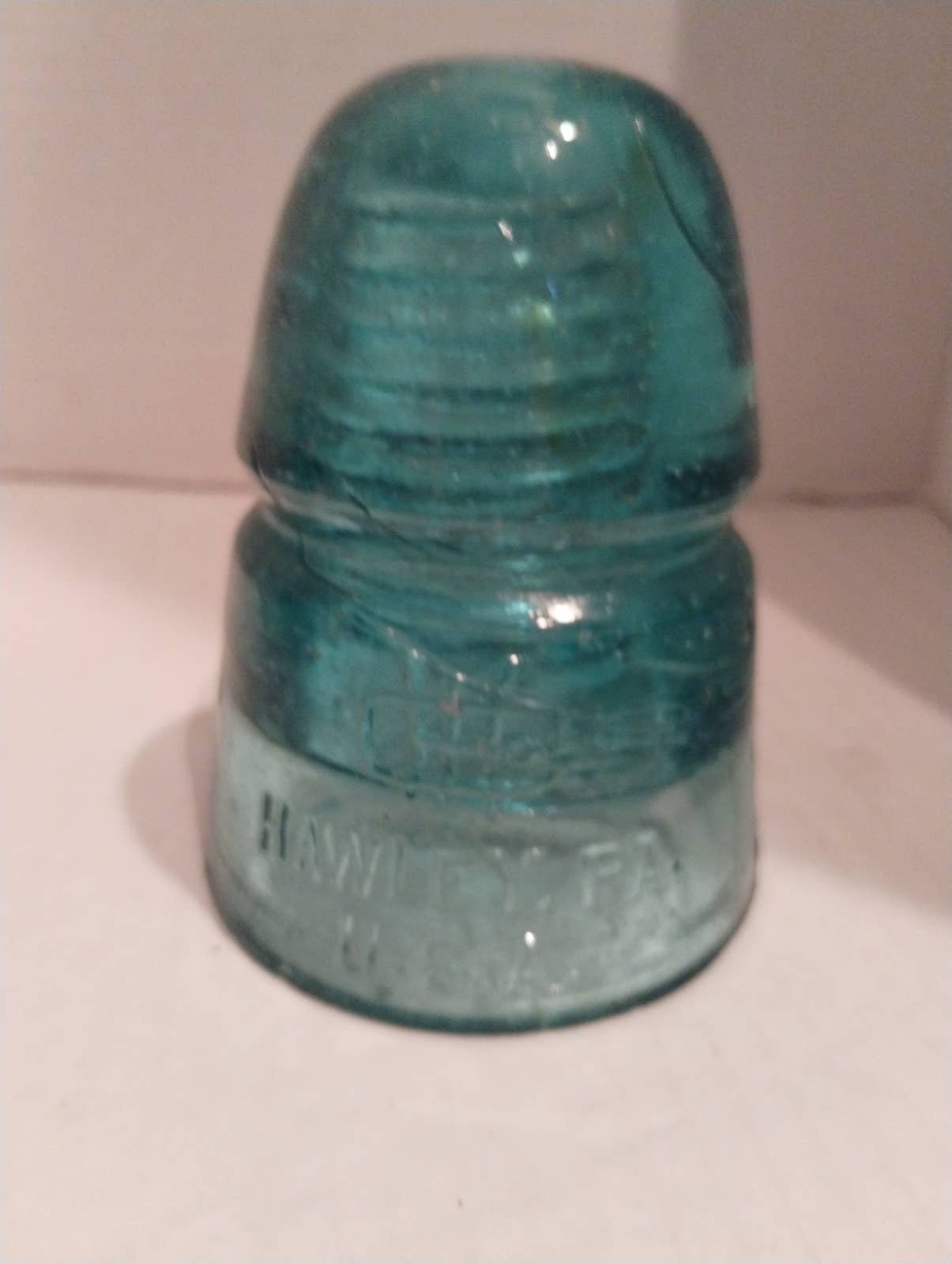 CD 145 Aqua HAWLEY PA Antique Glass Telegraph Insulator Hico - Etsy