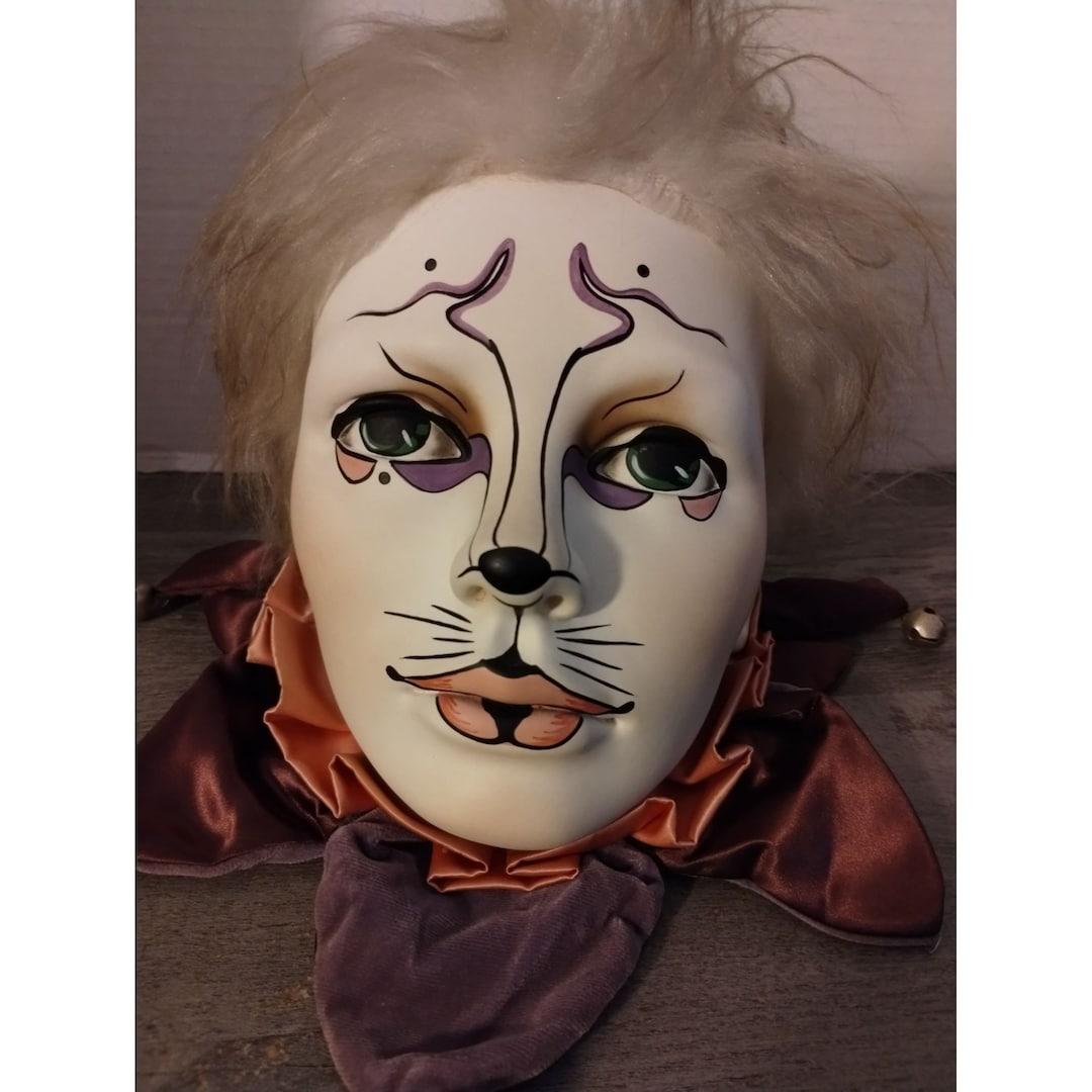 Cats Broadway Musical Vintage Ceramic Jester Mime Clown Head Bust ...