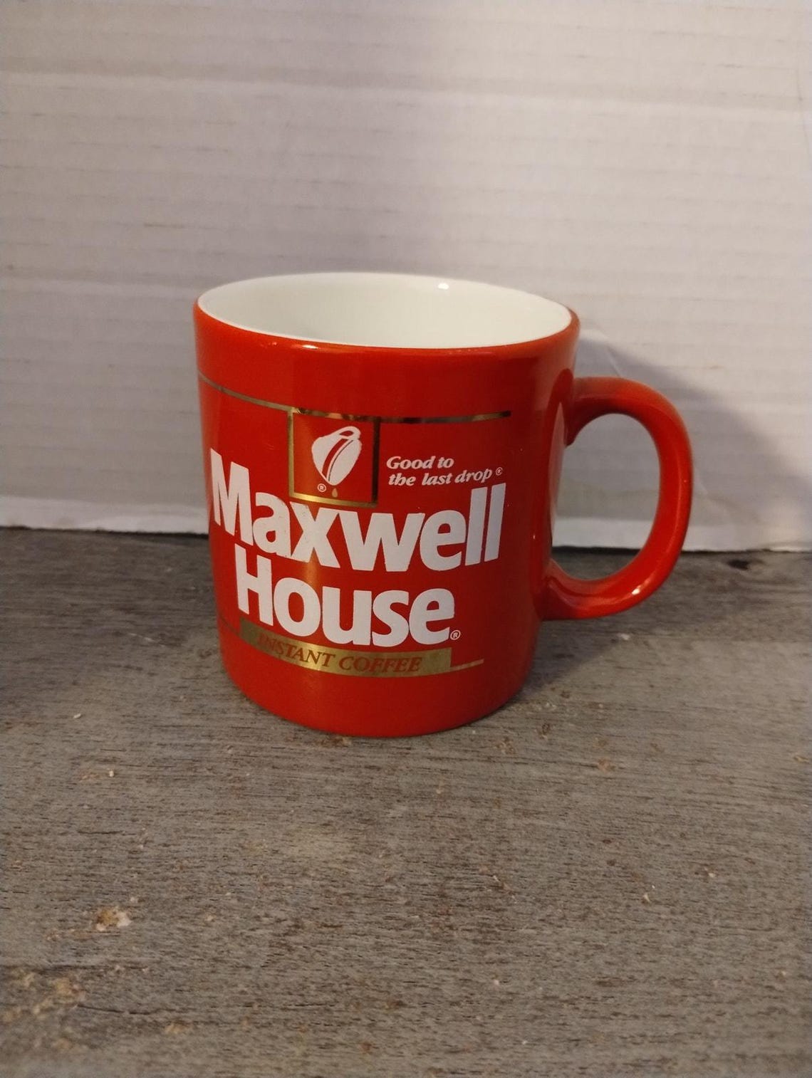Maxwell House Red Coffee Cup Mug "good to the Last Drop" Instant Coffee ...