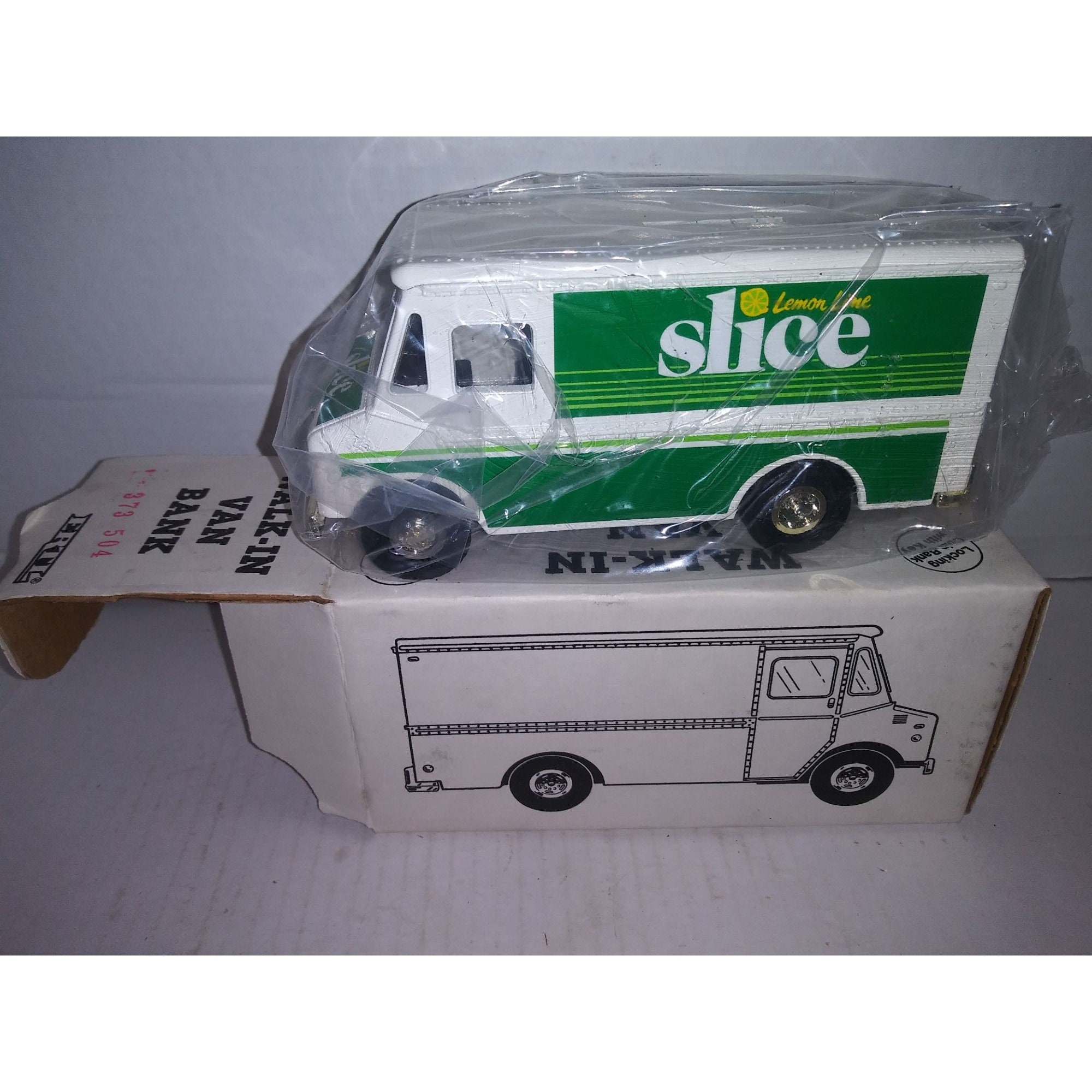 Slice #9709 Ertl Walk-in Van Bank 1990 Die Cast Metal Locking Coin Bank ...