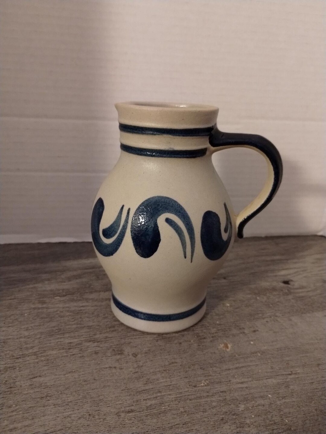 6" Salt Glazed Pottery Pitcher Handarbeit (hand Made) Germany 0.5l - Etsy