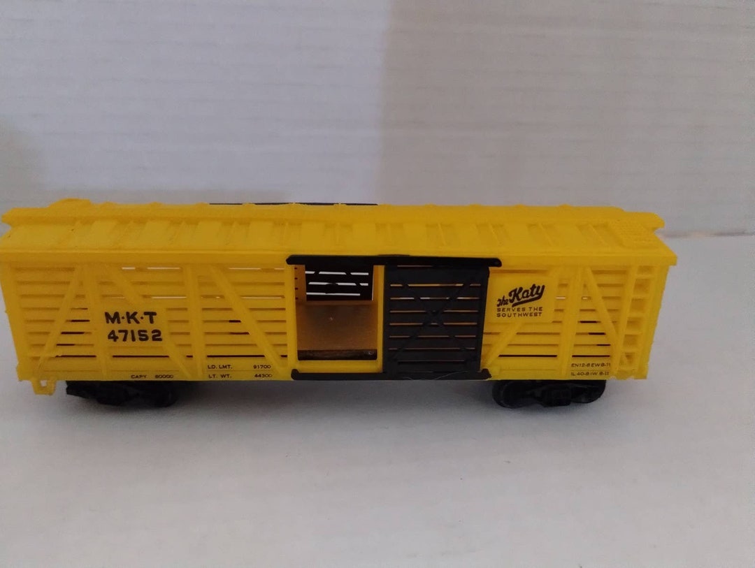 HO Yellow Stock Car MKT 47152 Life-like Cattle Freight Katy Texas ...