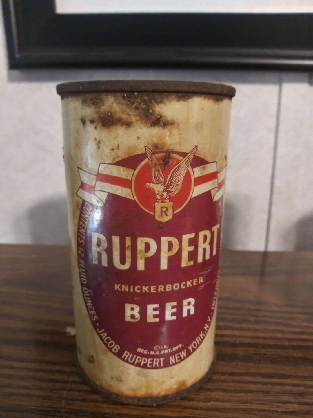 Old Ruppert Knickerbocker Beer Flat Top Can Jacob Ruppert New York NY ...
