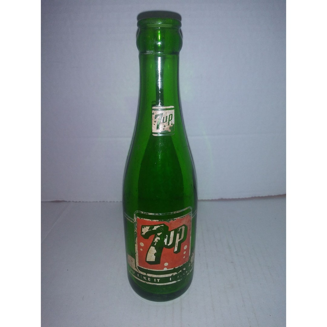 7UP 7 Oz Green Glass Bottle - Etsy