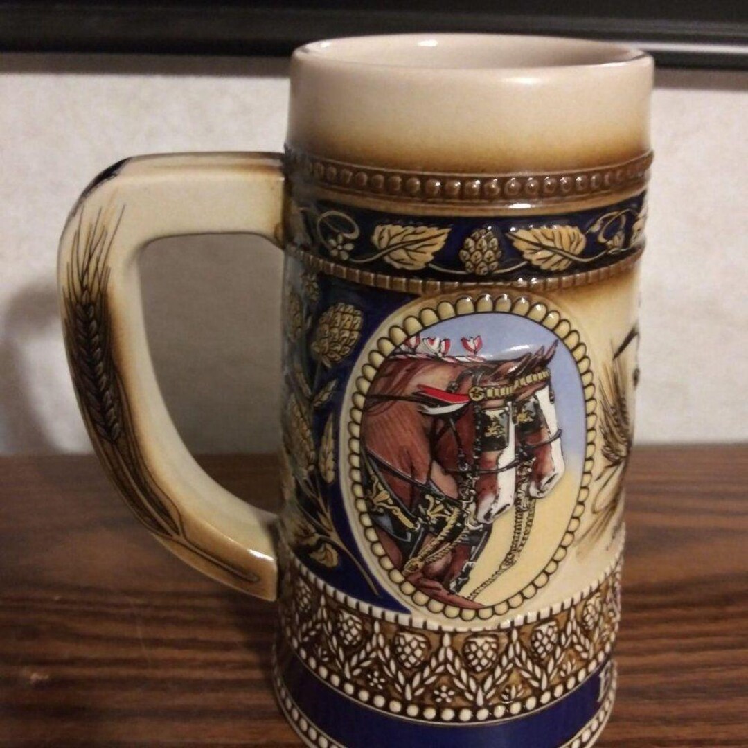 Ceramarte Budweiser Clydesdales Beer Stein Mug - Etsy