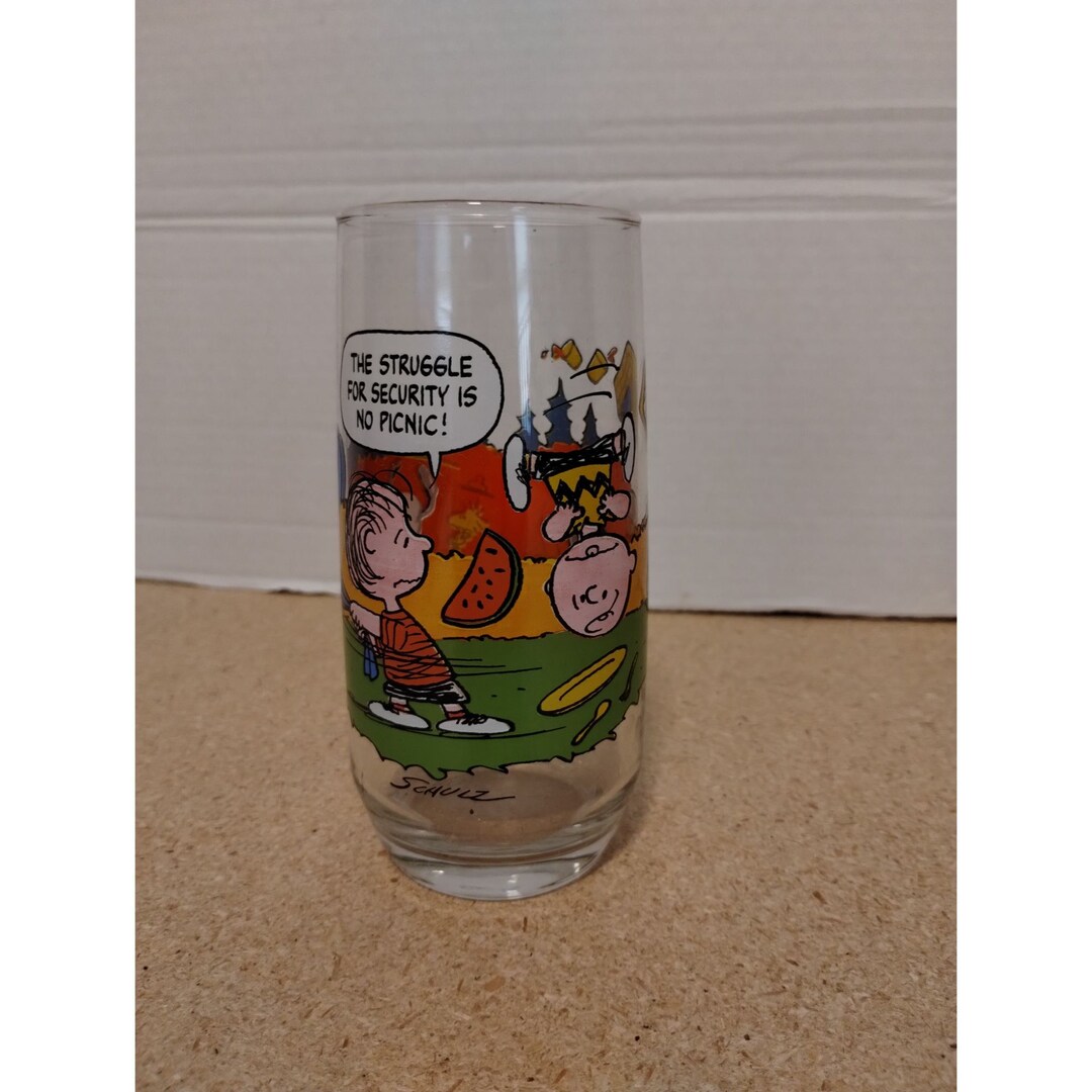 Mcdonalds Camp Snoopy Collection "struggle for Security" Glass - Etsy