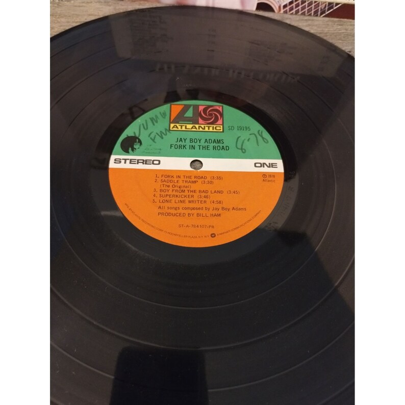 Jay Boy Adams LP 1978 Fork in the Road Promotional Atlantic SD 19195 - Etsy