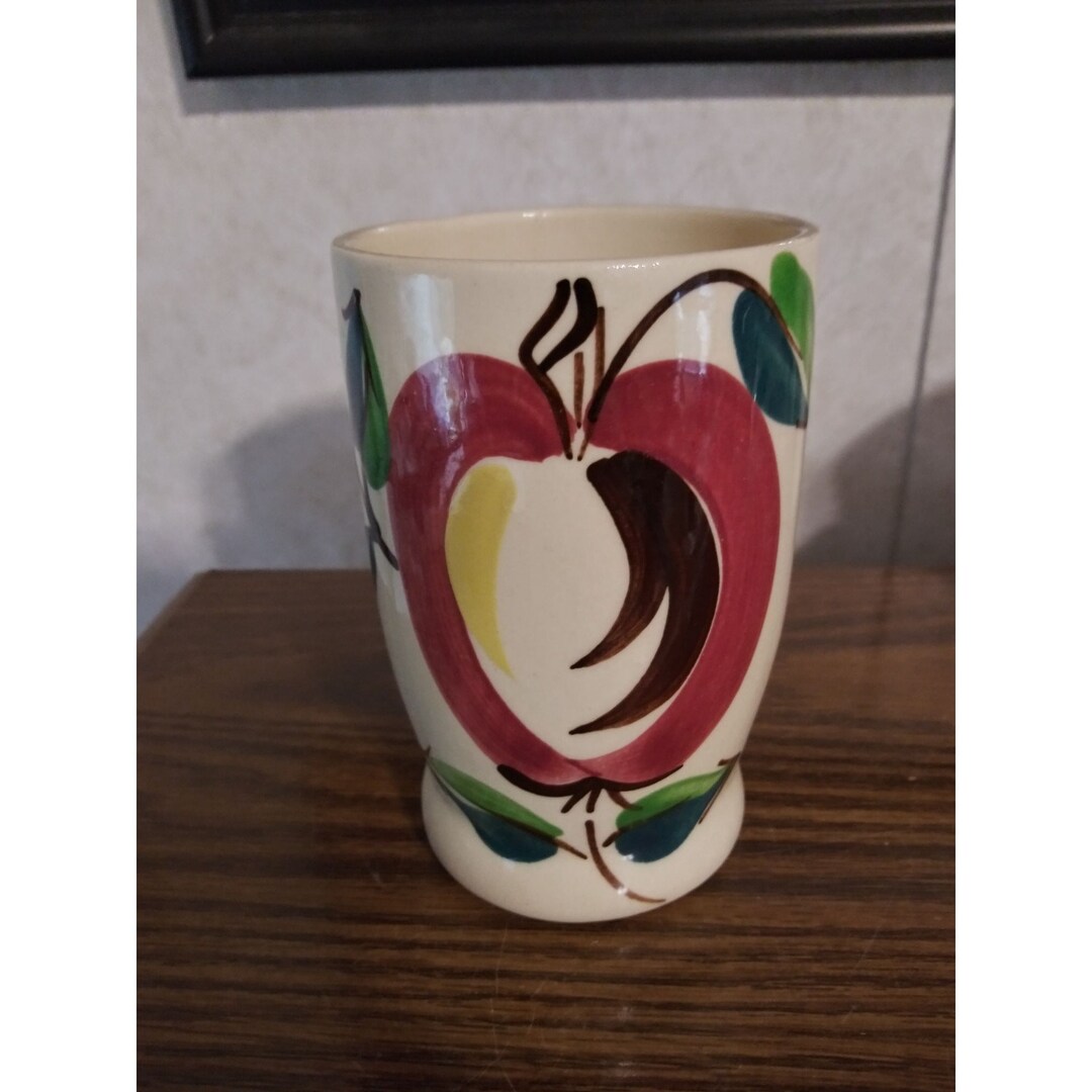 Puritan Slip Ware Pottery Apple Tumbler Vintage Mid Century - Etsy
