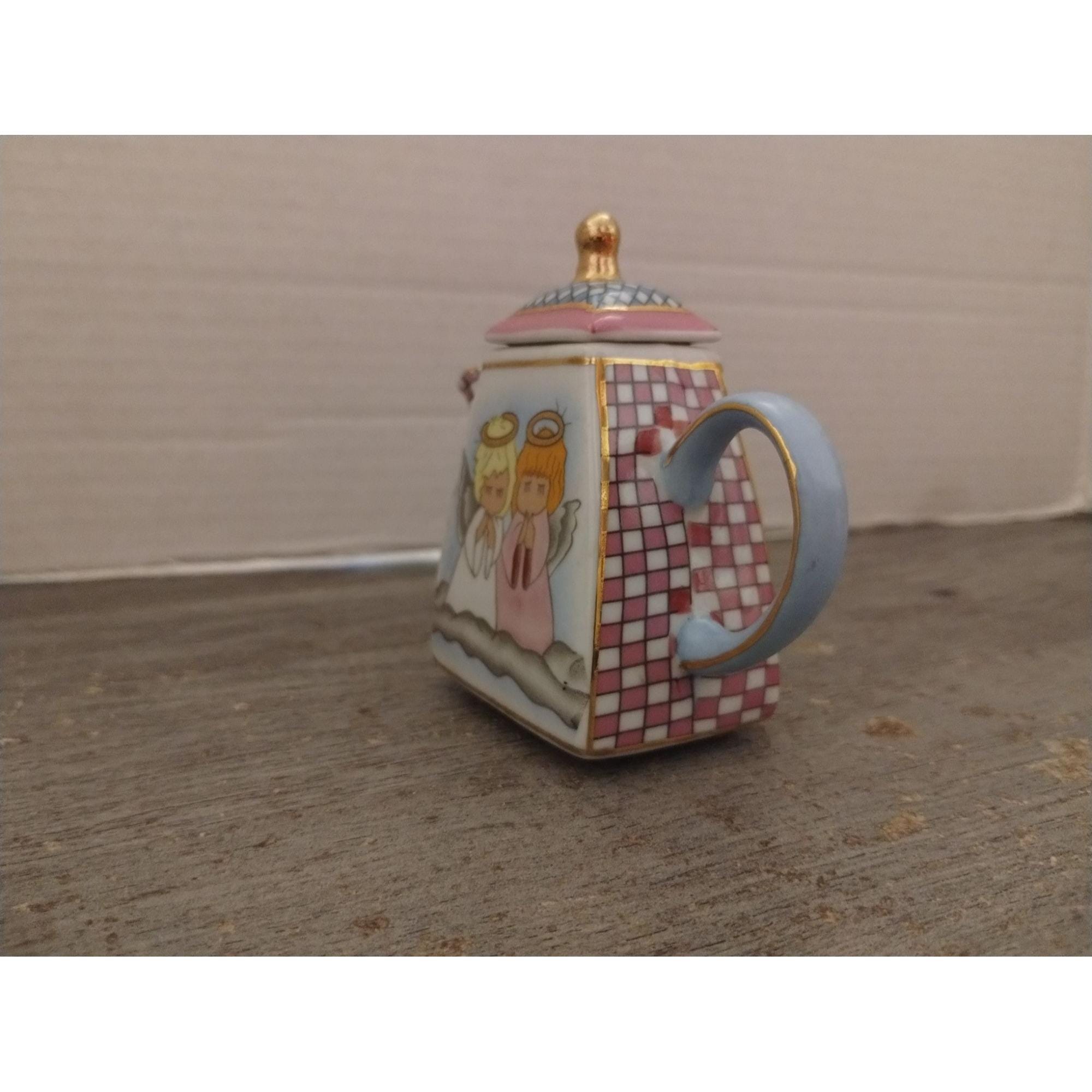 Ceramic Teapot With Angels Design by Enesco Chan 2000 - Etsy