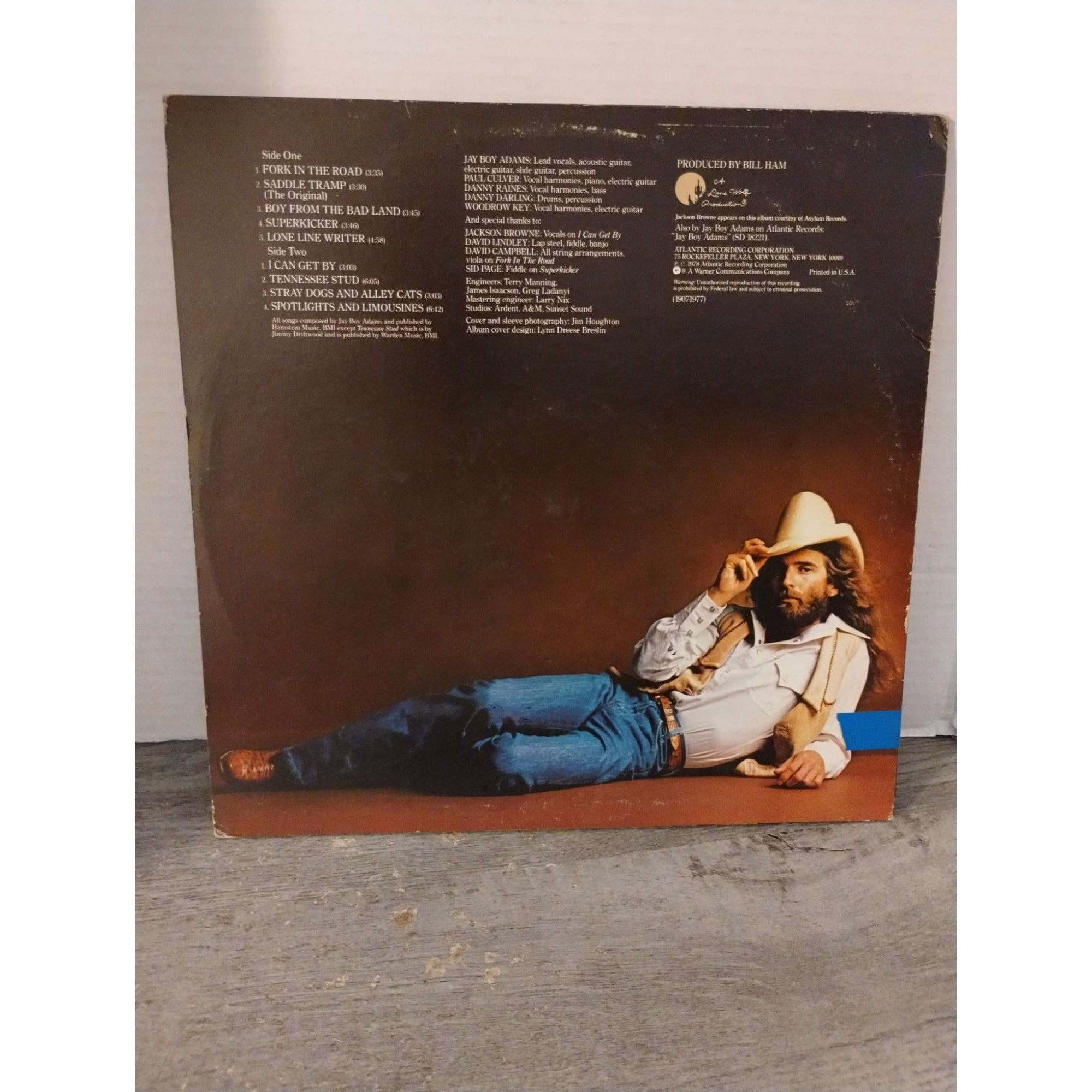 Jay Boy Adams LP 1978 Fork in the Road Promotional Atlantic SD 19195 - Etsy