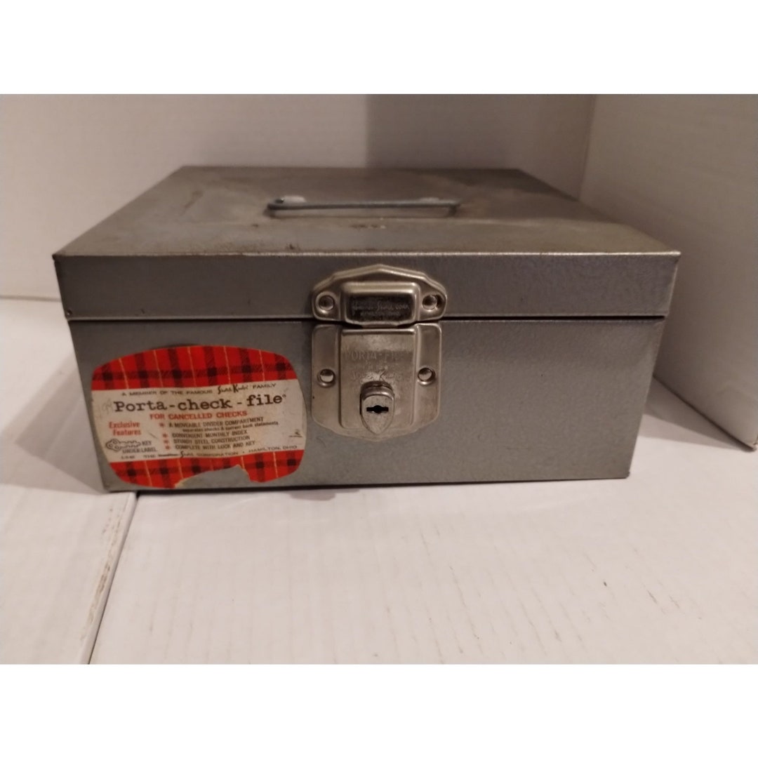 Skotch Kooler PORTA-FILE Metal File Cash Checks Storage Box With Key ...
