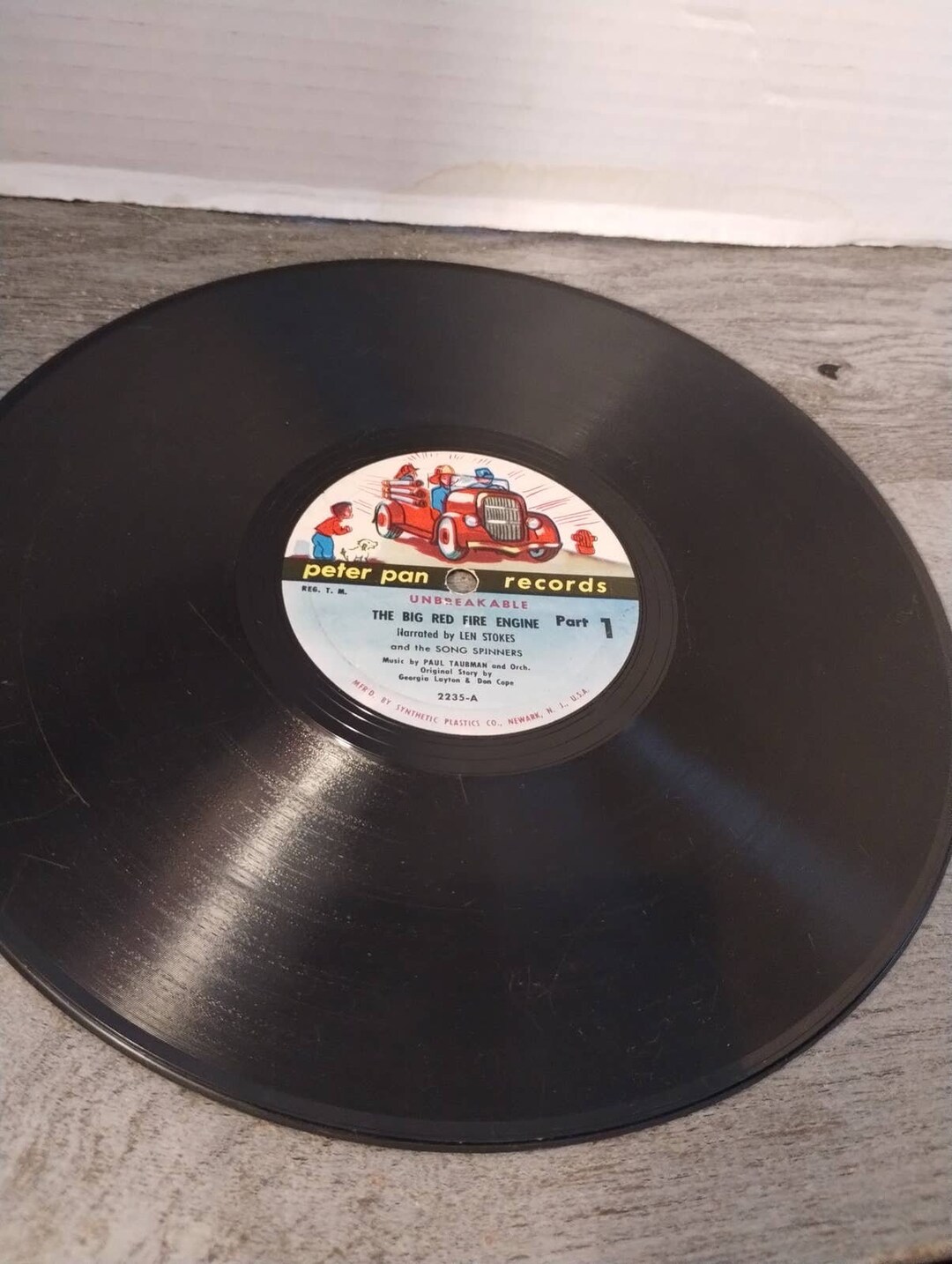 Paul Taubman Peter Pan Records #2235 the Big Red Fire Engine - Etsy