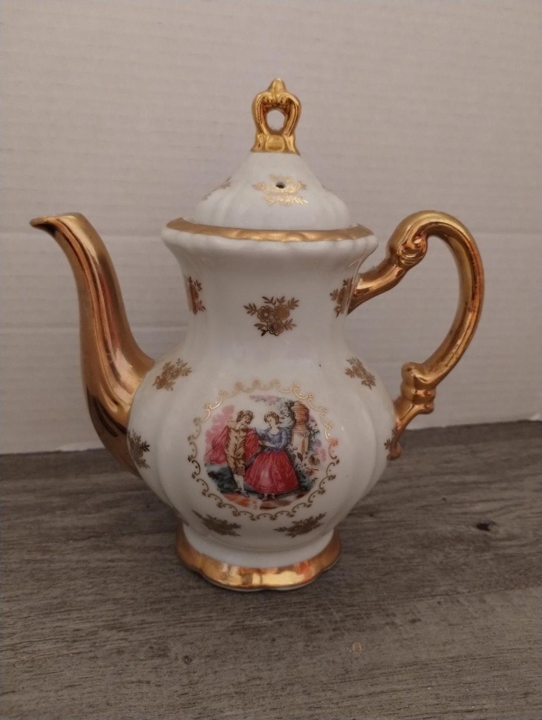 Victorian Courtship Coffee Pot Teapot Arnart 3986 - Etsy