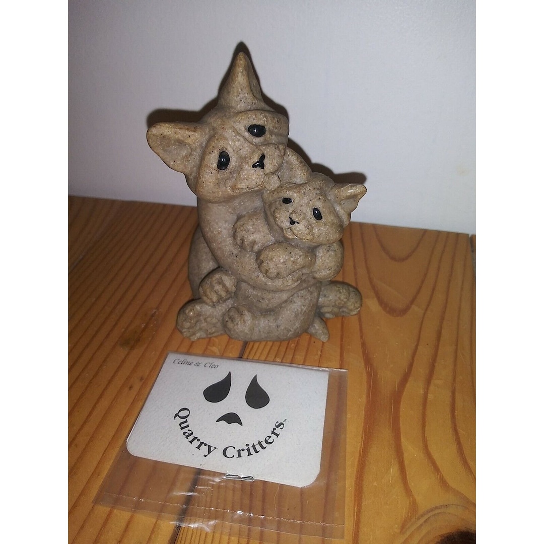 Quarry Critters, Cat and Kitten Celine & Cleo, Hugging Felines, 4 ...