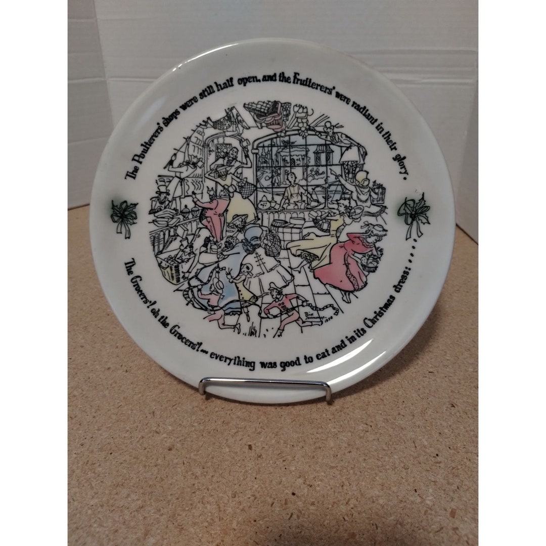 Buffalo China DICKENS Plate Ghost of Christmas Present 1958 USA 9 3/4 ...