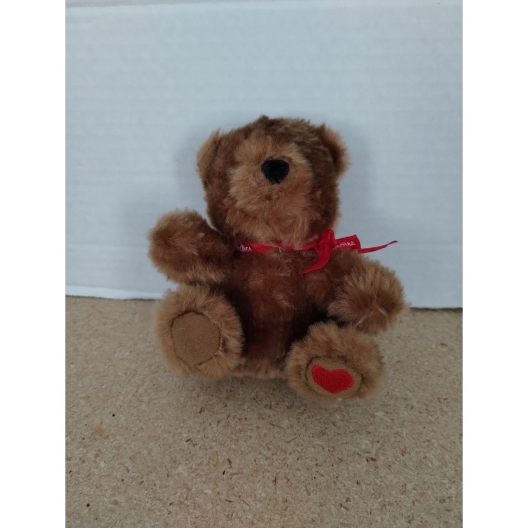Russel Stover Teddy Bear Valentines Love Heart Brown 5" Plush Stuffed ...