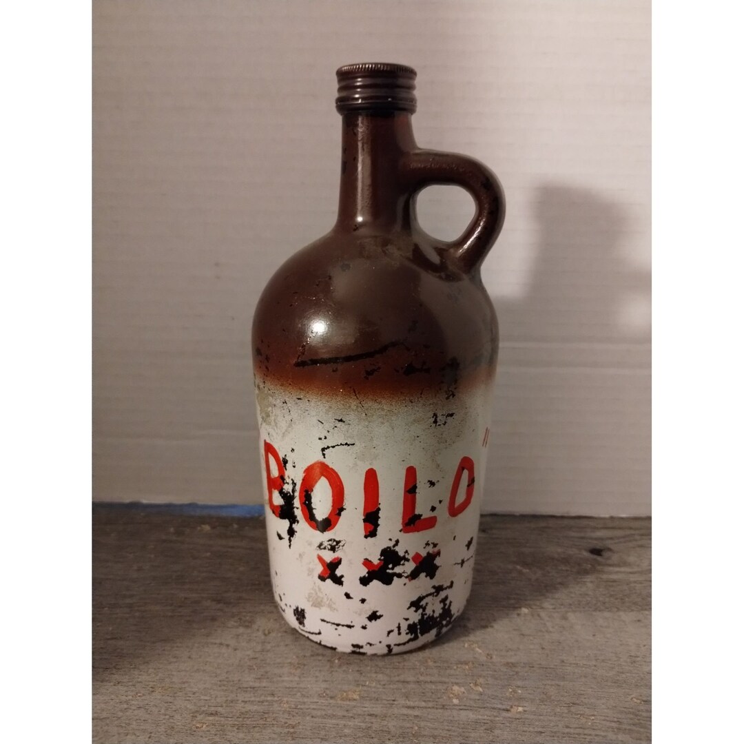 Boilo Painted Brown Jug Bottle - Etsy