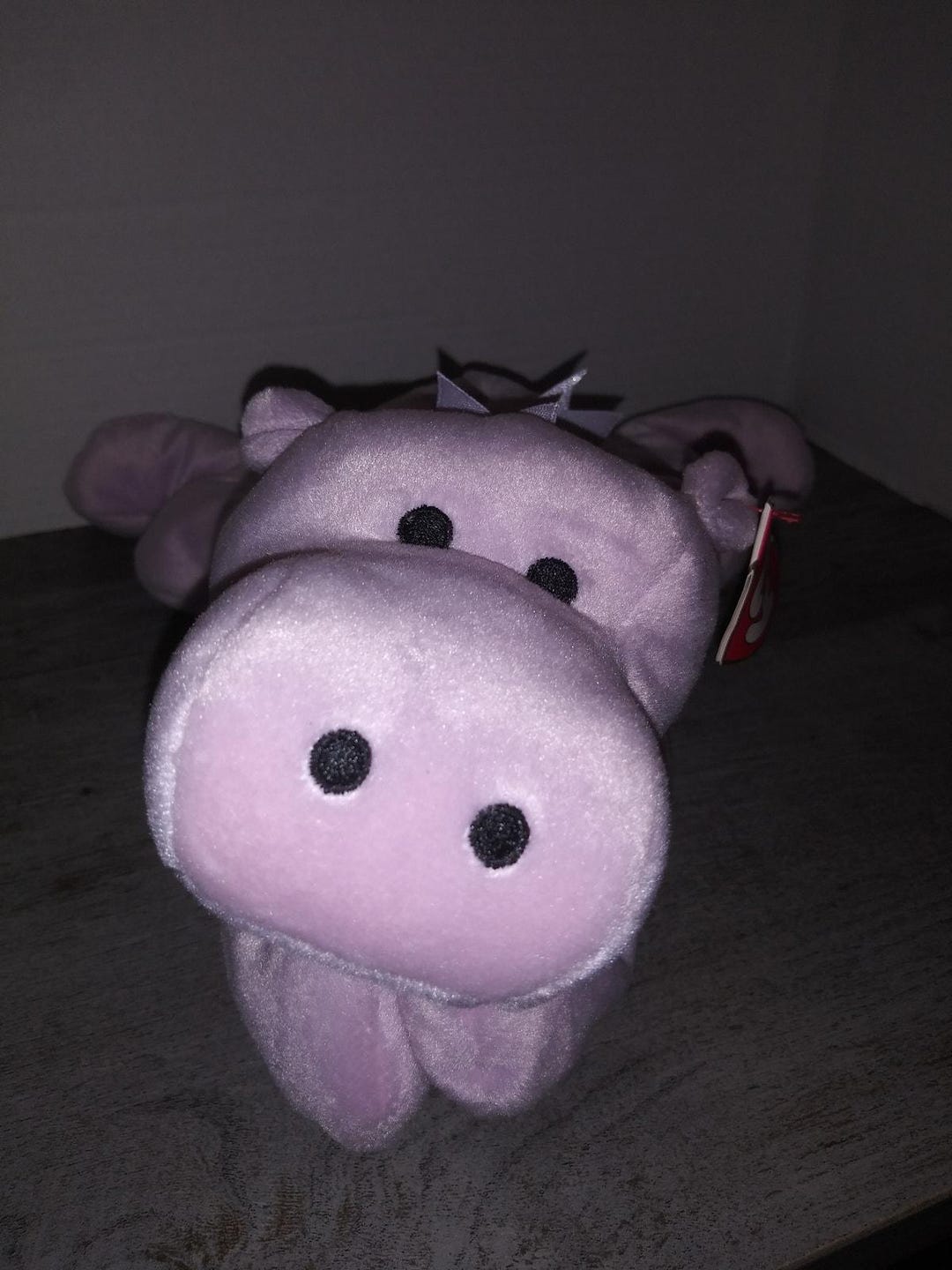 TY Pillow Pals Tubby the Hippo 1996 3012 Purple Plush Stuffed Animal ...