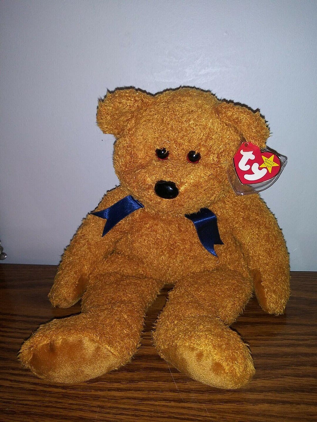 TY Beanie Buddies Fuzz Plush Bear Brown Stuffed Animal 1999 Soft Floppy ...
