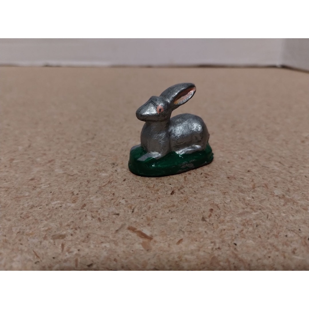 1 1/8" Pewter Hand Painted Rabbit - Etsy