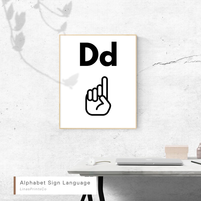 ASL Alphabet Posters, Minimal Alphabet, Simple Sign Language - Etsy
